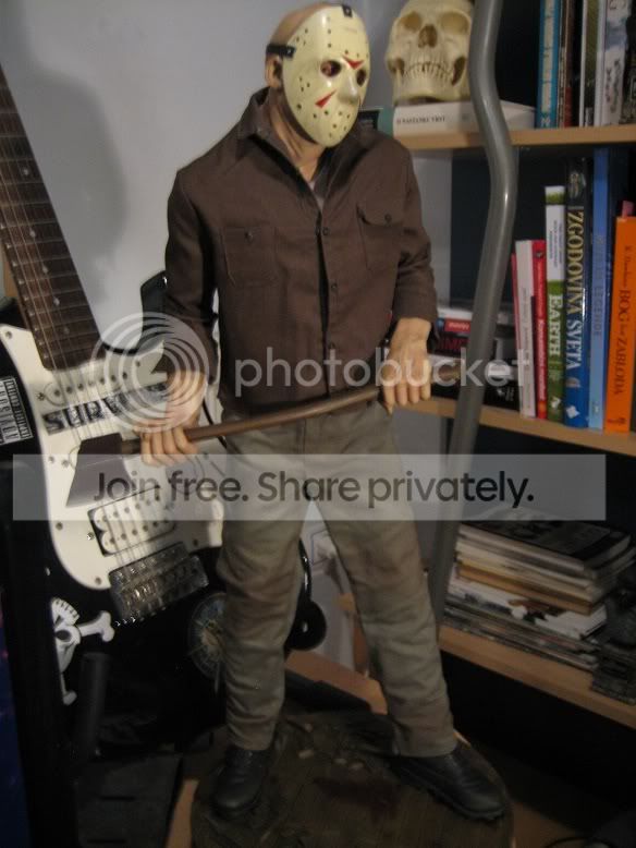 BIG Jason Voorhees (PART 3) statue with my life size bust + snake ...