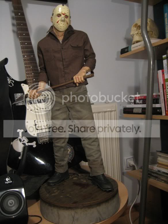 BIG Jason Voorhees (PART 3) statue with my life size bust + snake ...